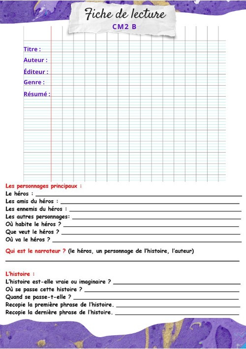 Fiche de lecture | Genially