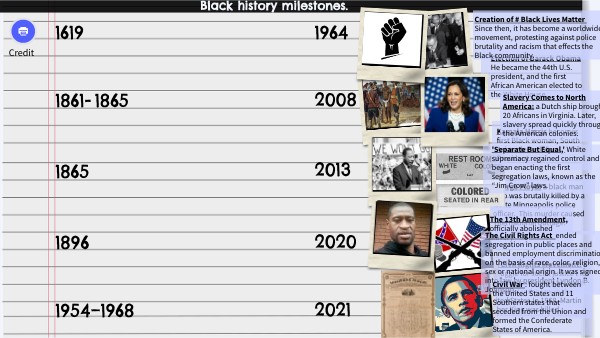 Black history timeline | Genially