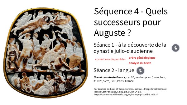 latin 3e quels successeurs pour Auguste ? | Genially