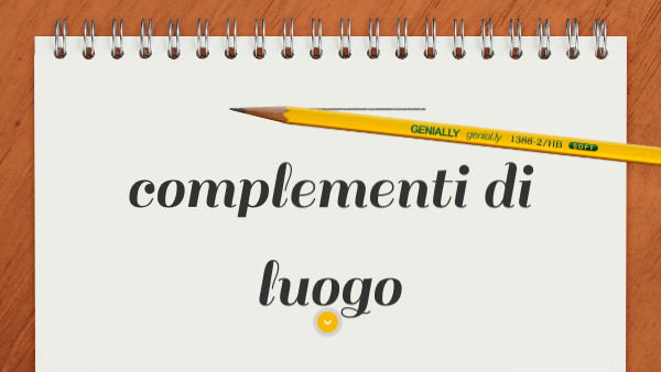complementi di luogo | Genially