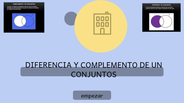 QUIZ: DIFERENCIA Y COMPLEMENTO DE UN CONJUNTO | Genially