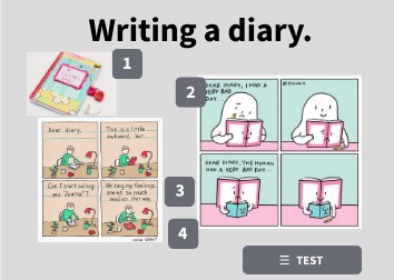 Writing a diary. | Genially