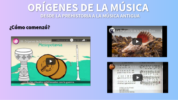 ORÍGENES DE LA MÚSICA: PREHISTORIA Y ANTIGÜEDAD