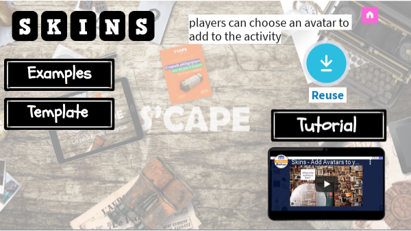 Skins Scape | Genially