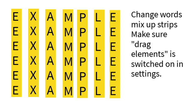 word strips | Genially