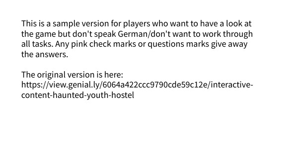 Sample 2 Haunted Youth Hostel | Genially