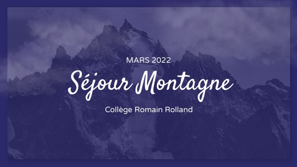 Présentation Voyage Montagne | Genially