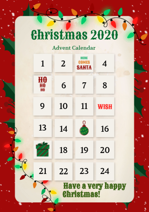 Christmas songs advent calendar for kids | Genially