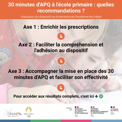 Recommandations 30 minutes d'APQ