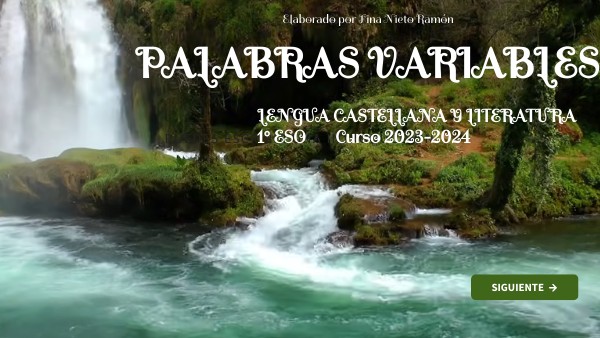 1ºESO_ Palabras variables-ejercicios | Genially