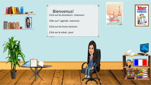 Bitmoji mes cours Maribel | Genially