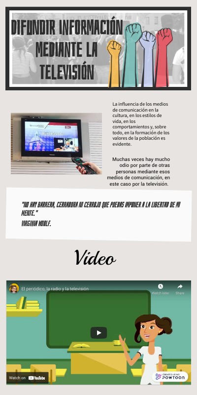 Difundir la información mediante la televisión