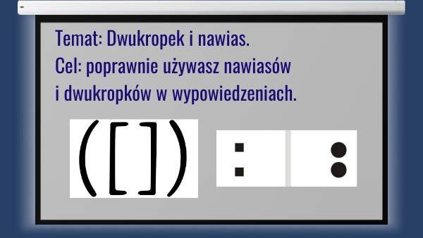 nawias i dwukropek | Genially