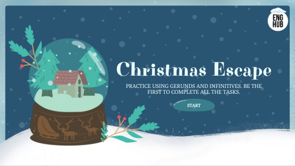 CHRISTMAS ESCAPE ROOM Gerunds Infinitives | Genially