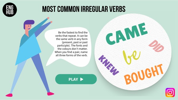 Double Most Common Irregular Verbs | Genially