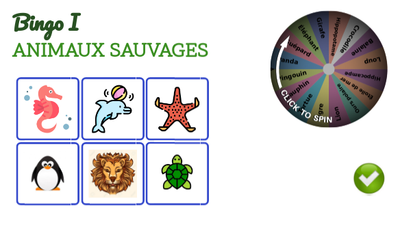 Bingo Animaux Sauvages