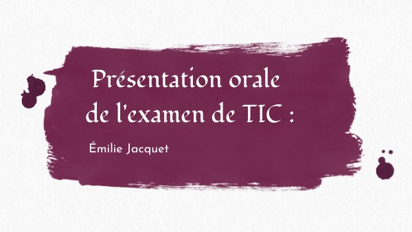 présentation tic