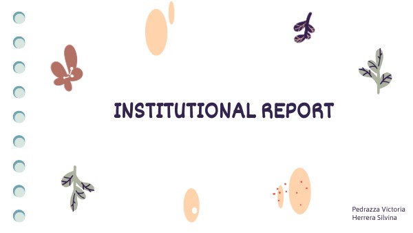 INSTITUTIONAL REPORT