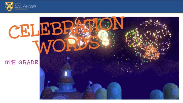 Lesson 11 :Celebration words | Genially