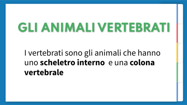 ANIMALI VERTEBRATI