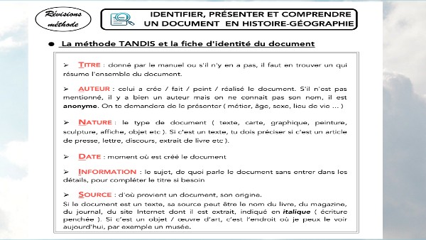 Révisions méthode présentation document 3ème | Genially