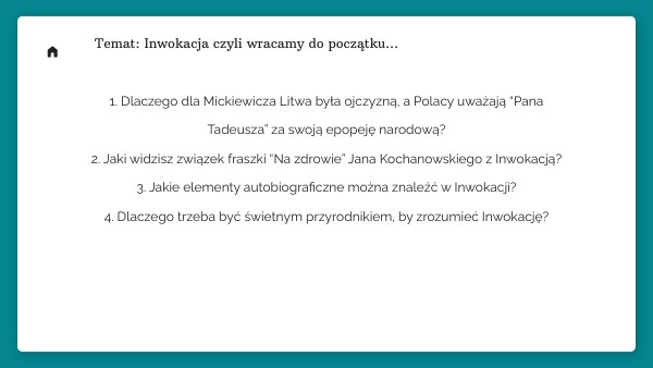 Inwokacja klasa VIII | Genially