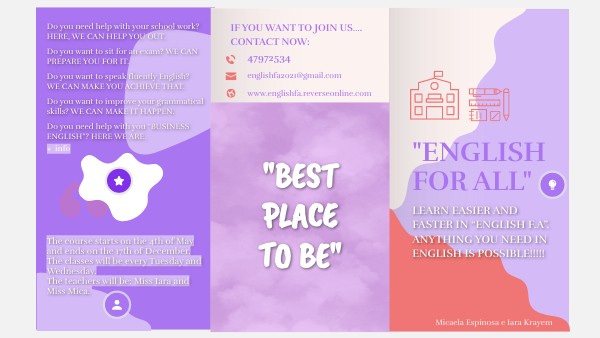 ENGLISH COURSE "ENGLISH FOR ALL".