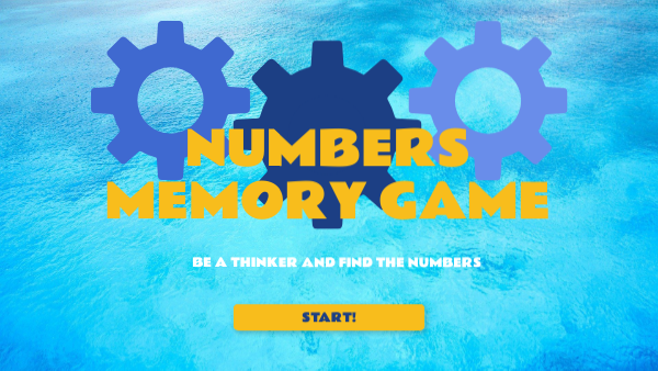 Numbers Memory Game