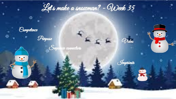1st GRADE - Lets make a snowman - WEEK 35