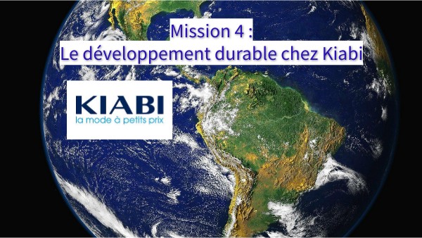 Le développement durable chez Kiabi | Genially