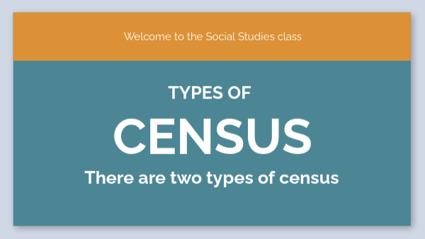 Types of census