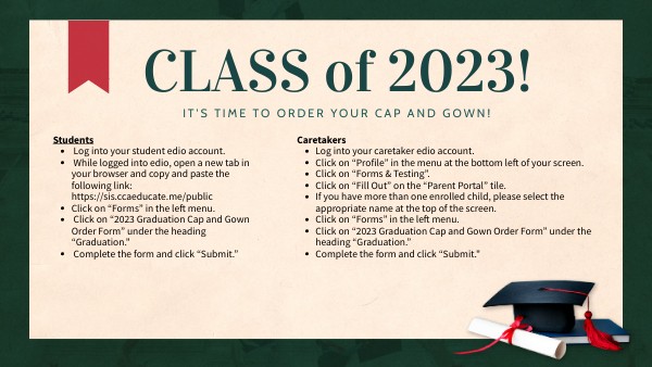 Order Cap and Gown
