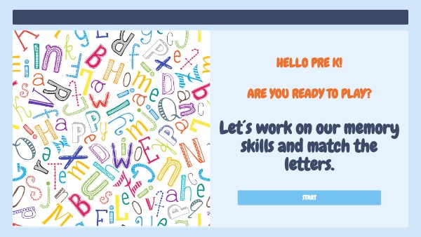 Letters Memory Match | Genially