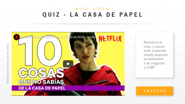 Quiz - La casa de papel | Genially