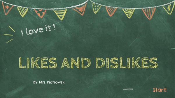 Likes and dislikes / le présent simple | Genially