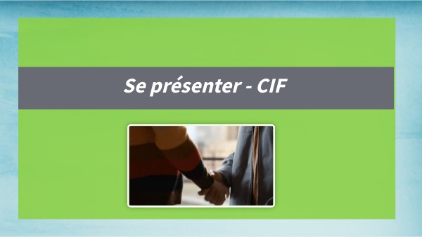 1 classe - Se présenter | Genially
