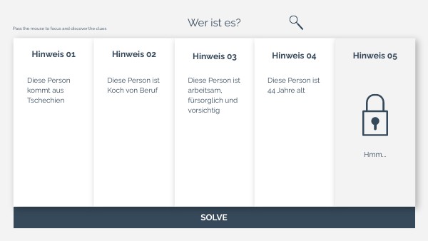 CLUE CHARACTER | Genially