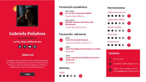 CV - Gabriela Peñaloza | Genially