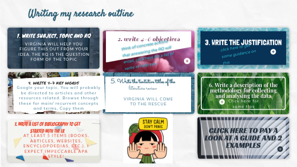 writing my research outline