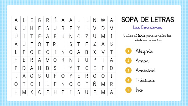 SOPA DE LETRAS | Genially