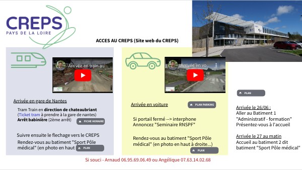 Venir au CREPS Pays de la LOIRE | Genially