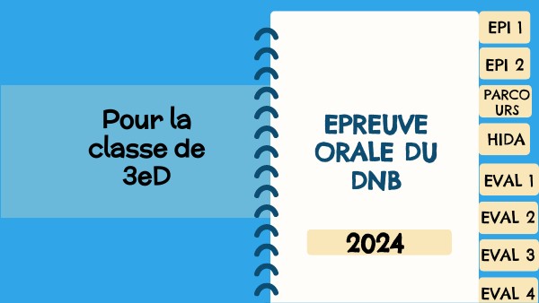 3D - Présentation de l'oral DNB