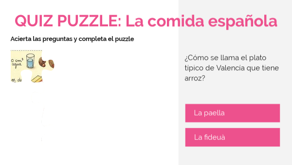 Quizz comida | Genially