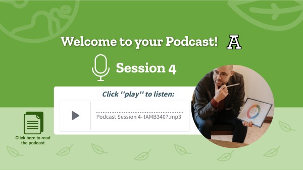 Podcast Session 4: IAMB3407 | Genially