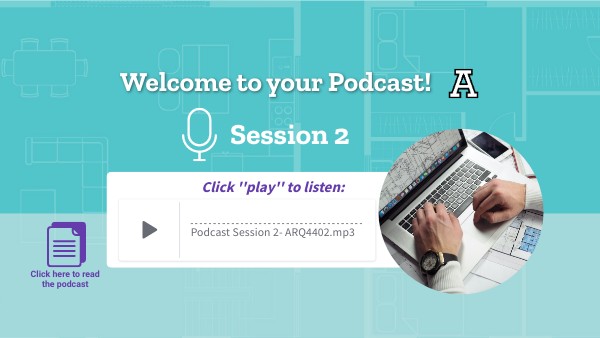 Podcast Session 2: ARQ4402 | Genially