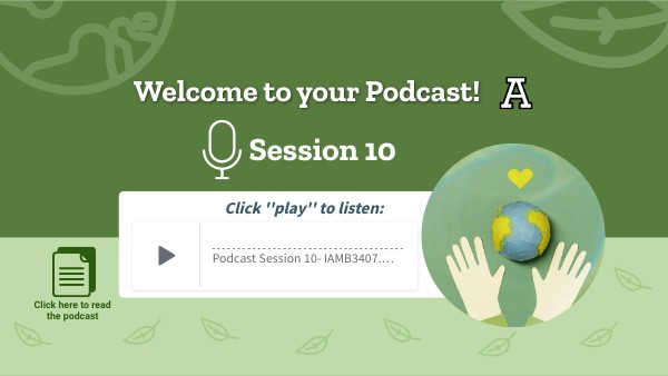 Podcast Session 10: IAMB3407 | Genially