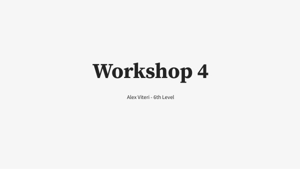 Workshop 4 | Genially