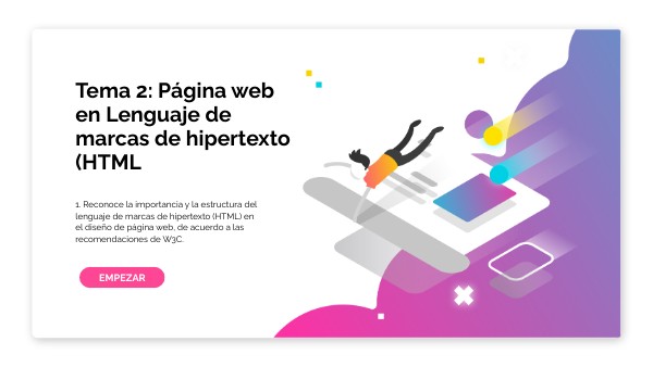 Página web en Lenguaje de marcas de hipertexto (HTML)