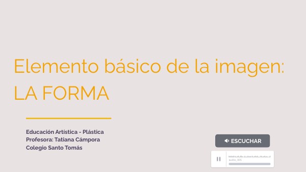 Elemento básico de la imagen:LA FORMA