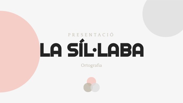 Ortografia. La síl·laba | Genially